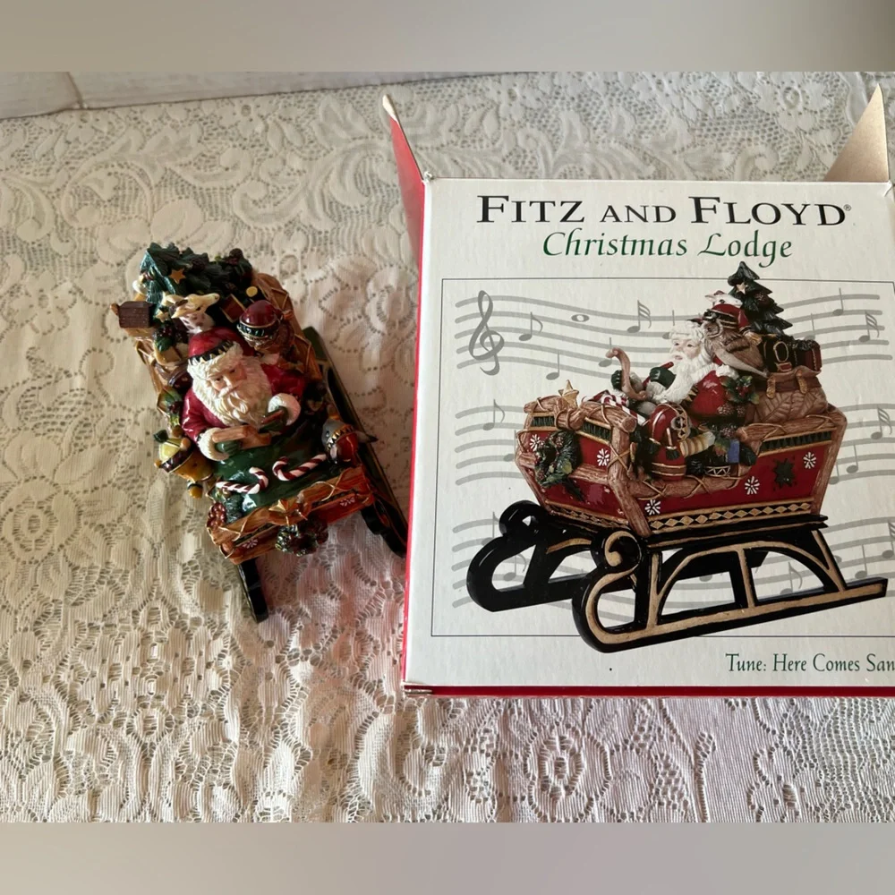 Fitz and Floyd | Holiday | Fitz And Floyd Christmas Lodge Musical ...